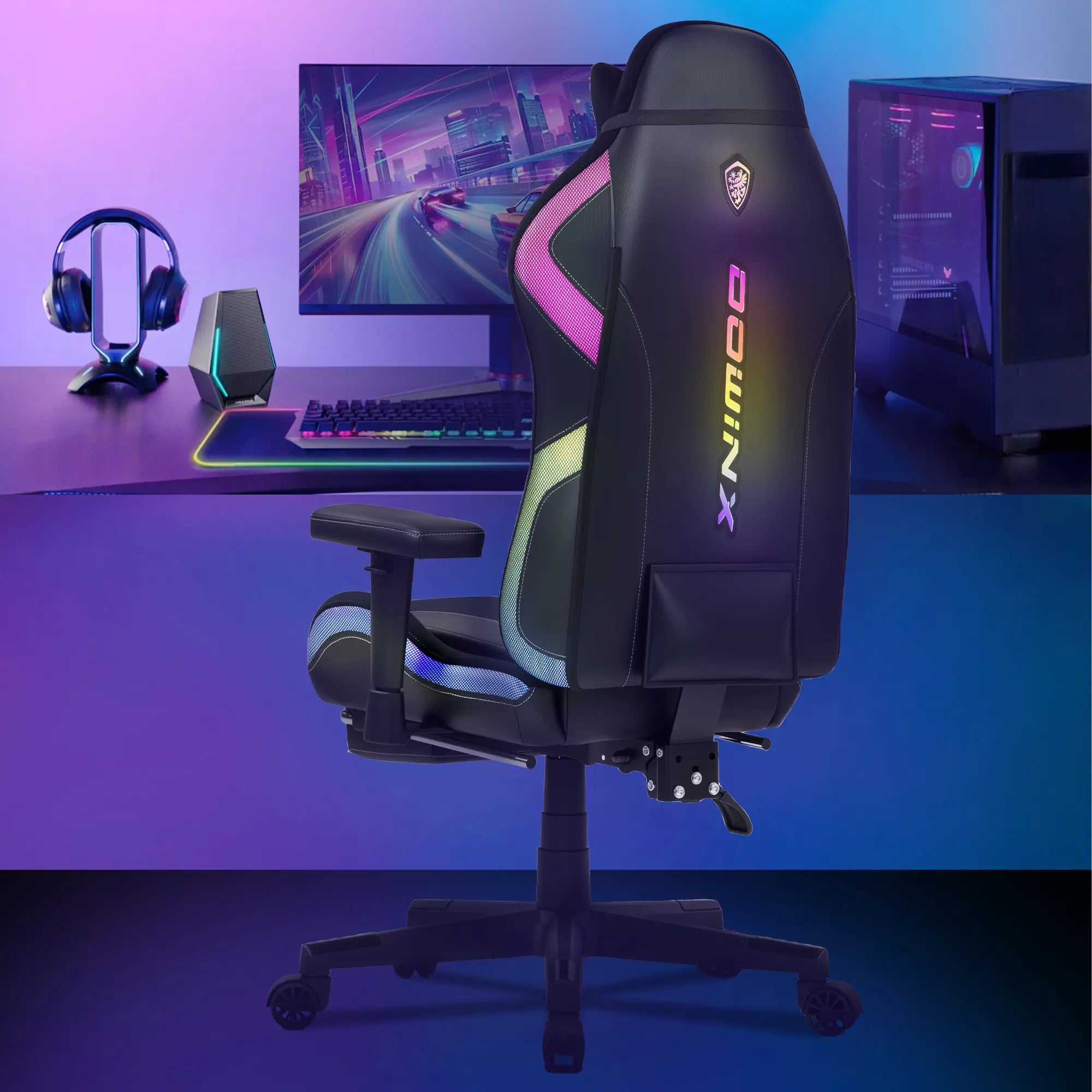 Dowinx LED Series Gaming Chair LS-66D2 Black – dowinx-gaming-chair.EU