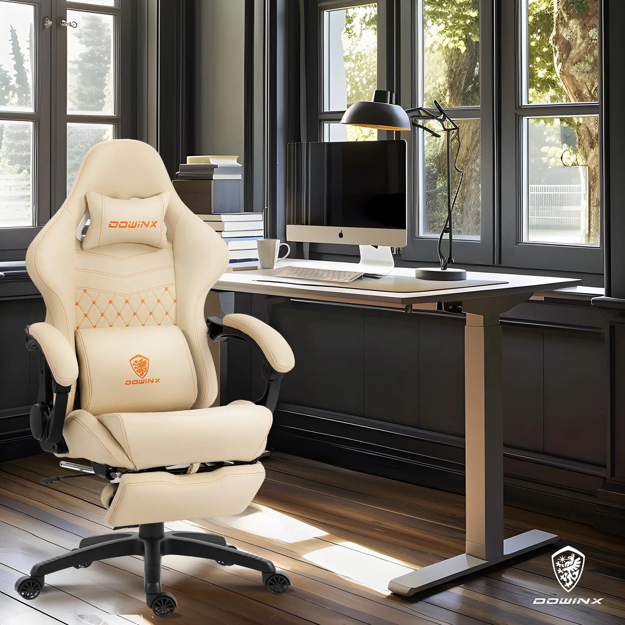 Dowinx Chair LS-66D89C Extended Footrest Beige AMZ – dowinx-gaming-chair.EU