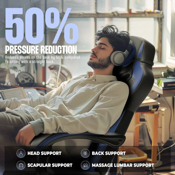 Dowinx Classic PU Leather MB30 Blue Gaming Chair - Comfort Redefined ...