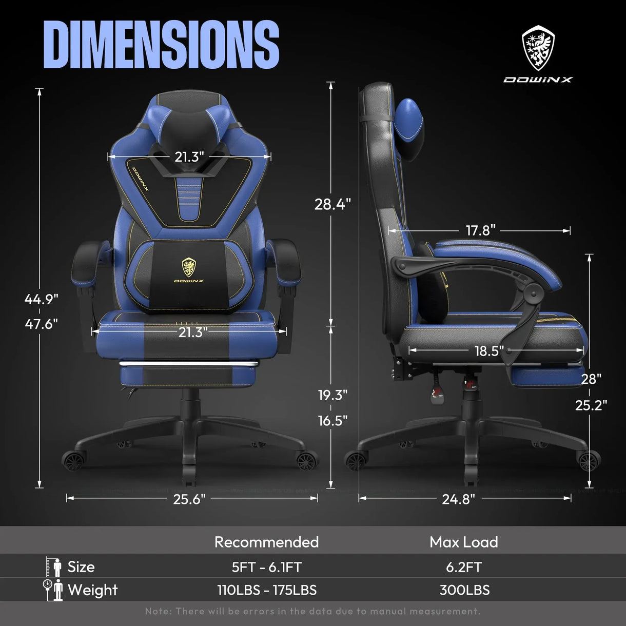 Dowinx Classic PU Leather MB30 Blue Gaming Chair - Comfort Redefined ...