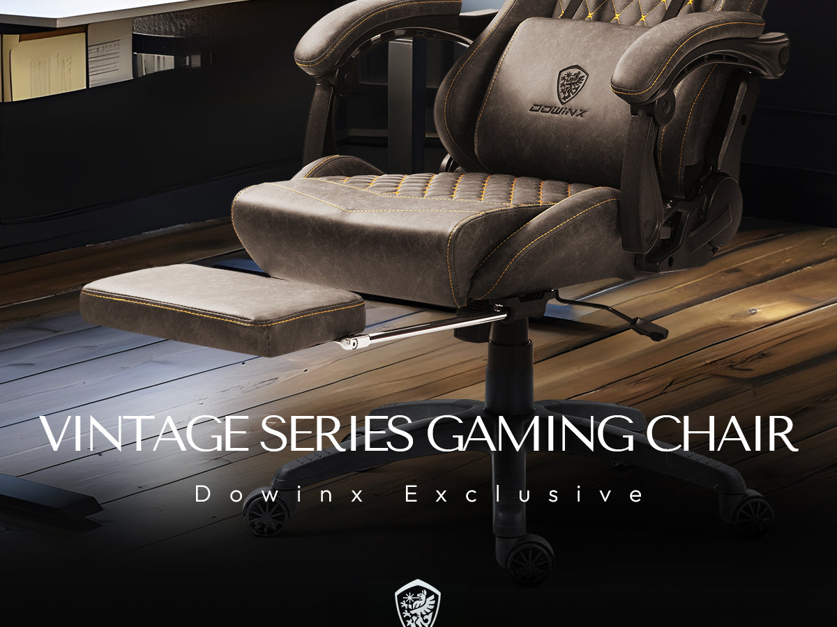 Dowinx 6689 Gaming Office Chair PU Leather Ergonomic Racing Style-Brown ...